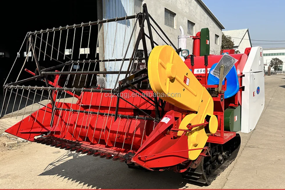 35hp Caterpillar Rice Harvester Mini Wheat Harvest And Threshing ...