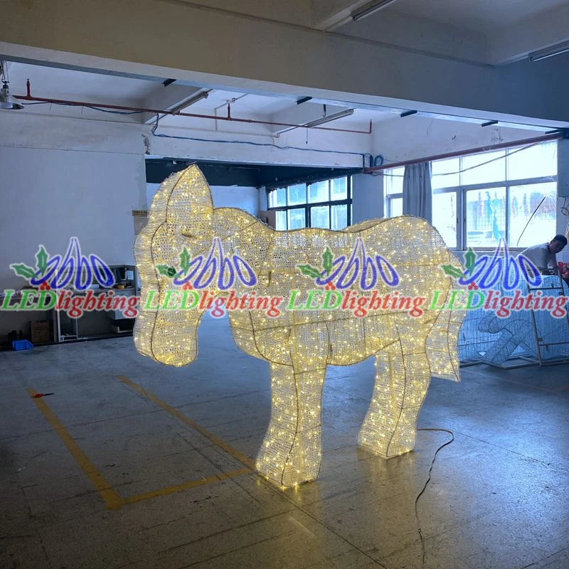 3D Outdoor LED Animal Figure Sculptures for Christmas