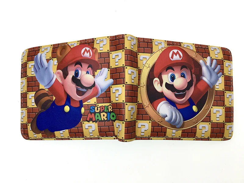 49 Design High Quality Mario Short Regular Bifold Pu Wallet With Zipper ...