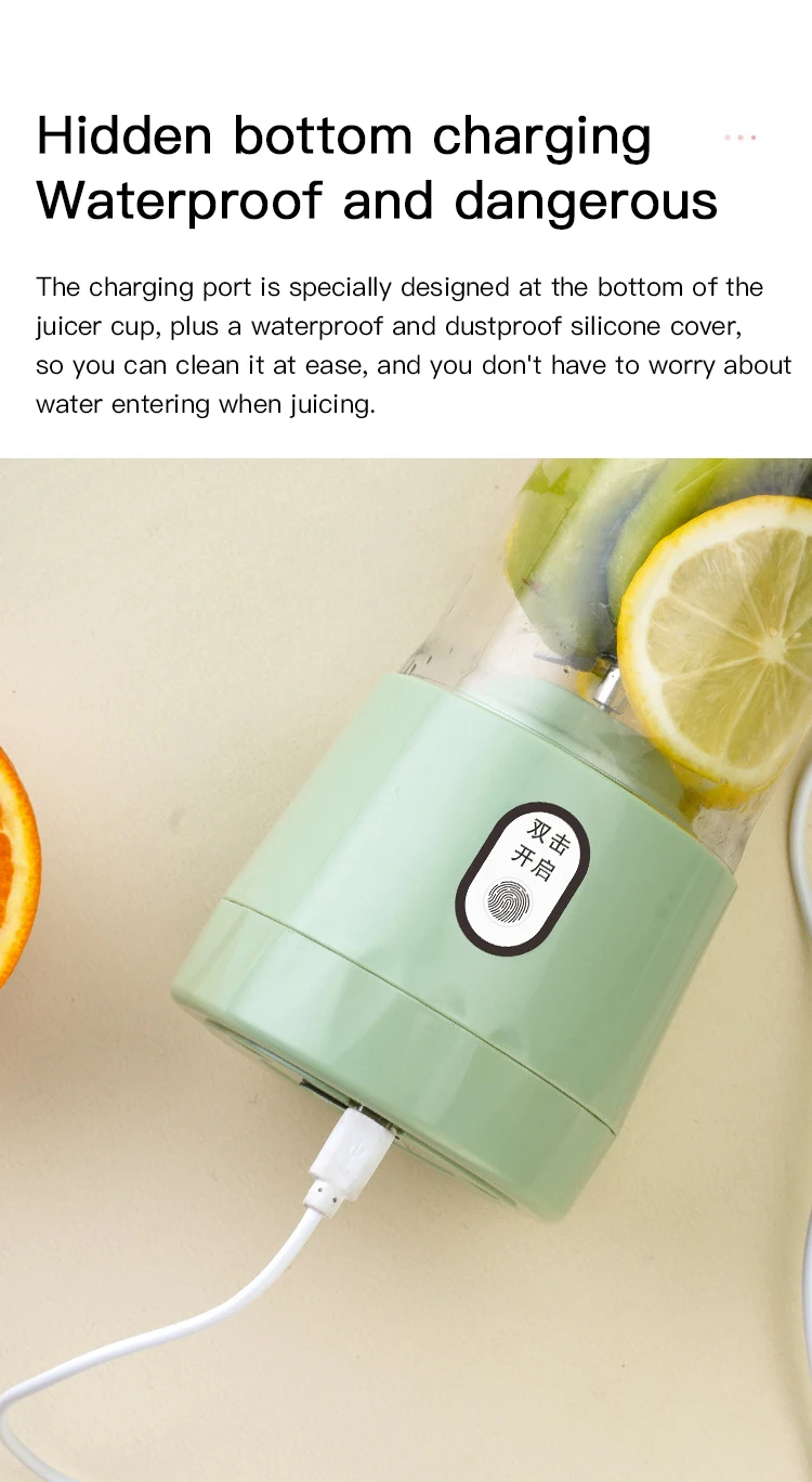 Mini Portable Juicer Usb Rechargeable Fresh Fruit Juice Electric ...