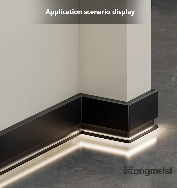 New Design Skirting Board With Led Light Aluminum Baseboard Led ...