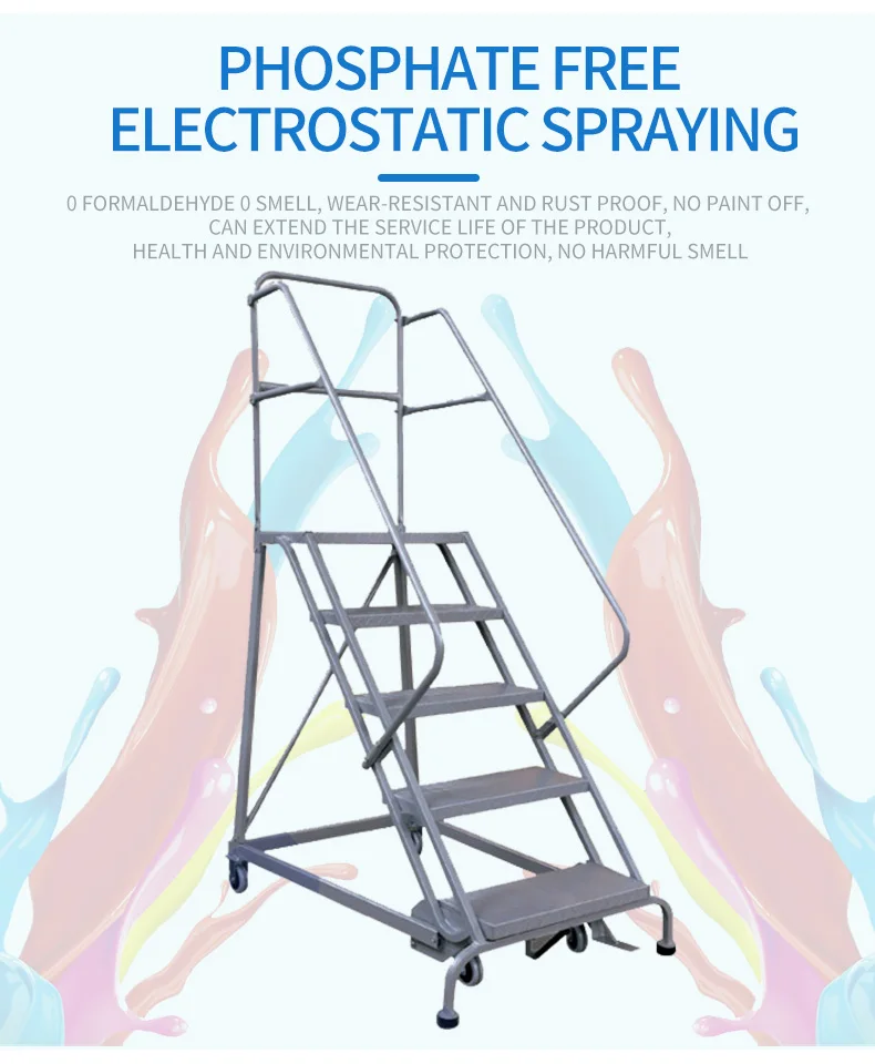 Supermarket Warehouse Tally Pick Up Ladder Storage Skid Proof Movable ...