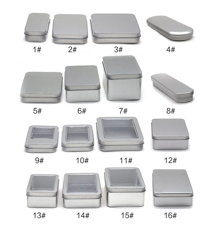 Custom Print Rectangle Hinged Tin Box for Gift Cany Mint