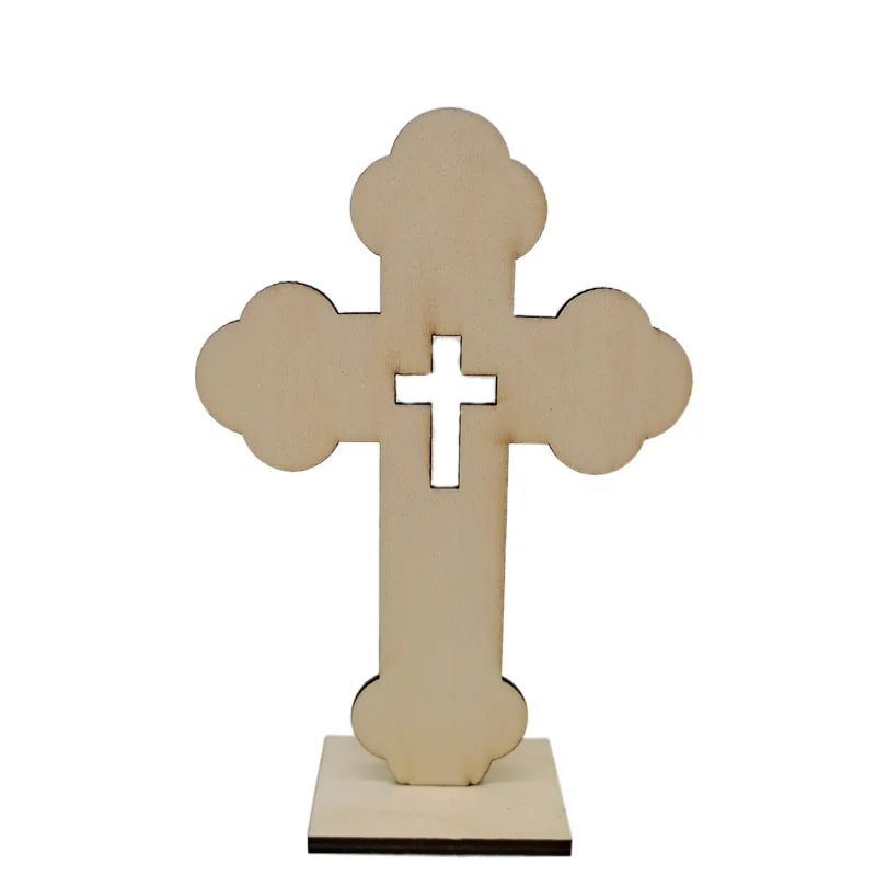 7 Styles Wooden Cross Table Decoration for Church Backdrop