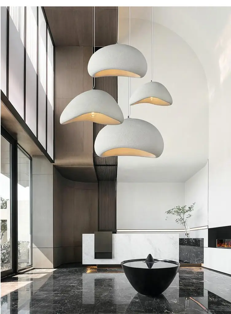 Modern Japanese Style Living Room Hotel Bar Cafe Resin Oval Wabi Sabi ...