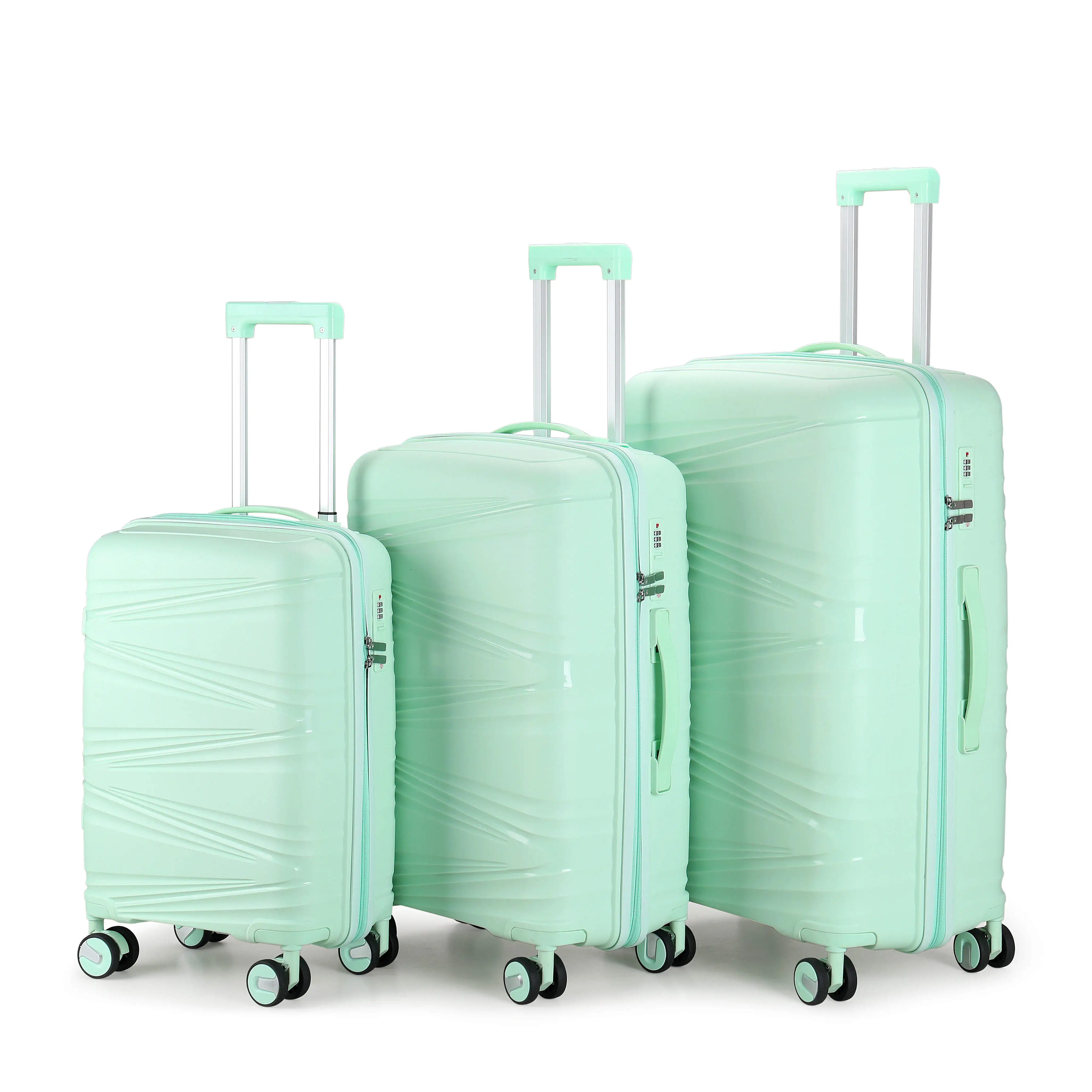 Custom Micro-standard Explosion-proof PP Luggage 3-piece Suitcase OEM ...
