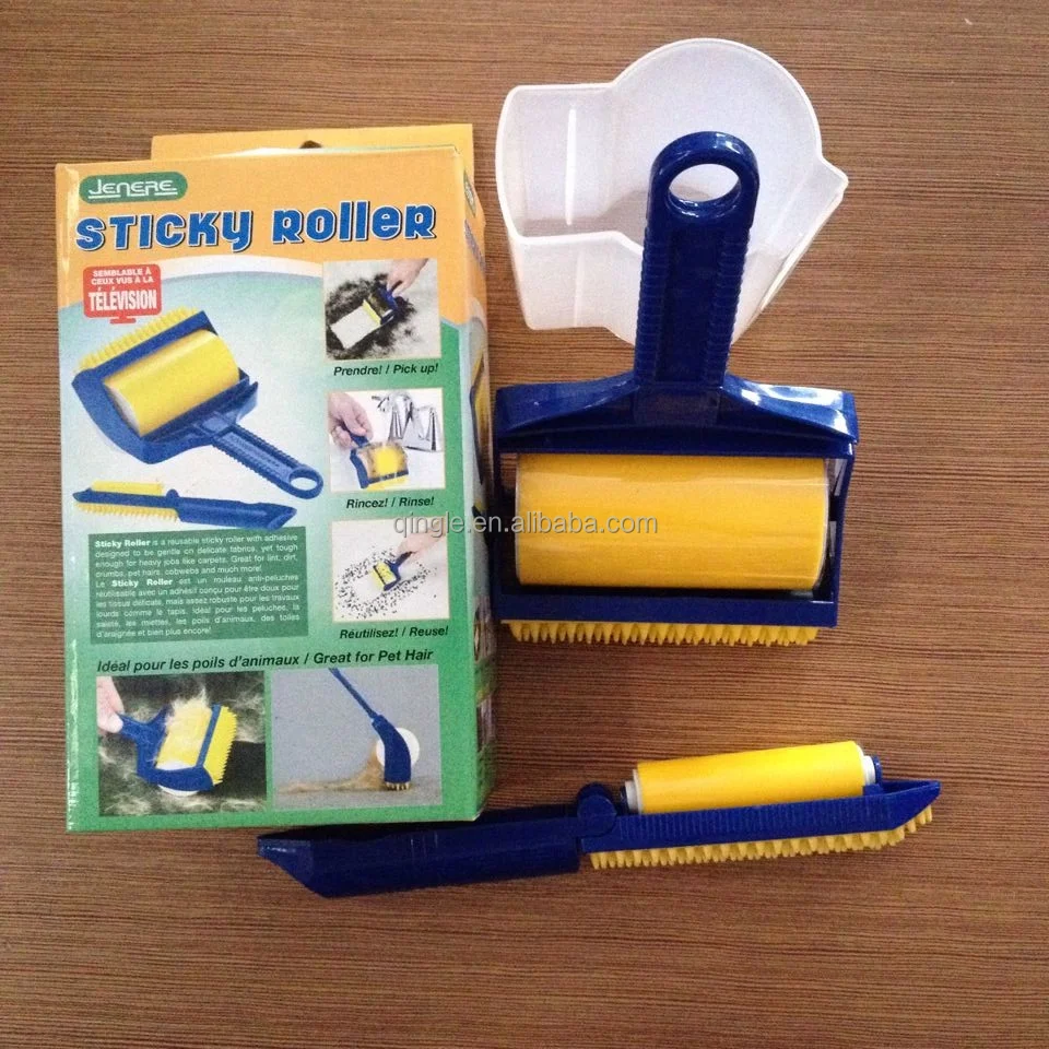 Qingle 2pcs Washable Sticky Lint Roller With Soft Brush For Pets For ...