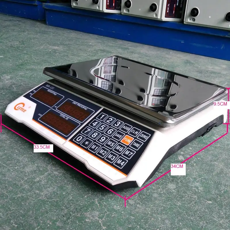 CLEVER Electronic Digital Balanza Comercial Scale 30KG
