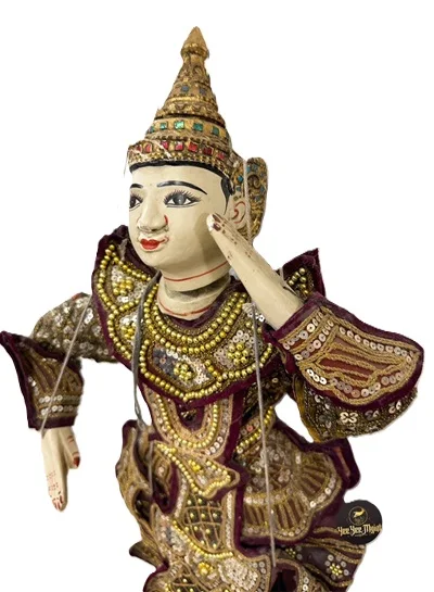 Wooden Puppets Classic Myanmar Puppet Drama Yoke-that Is A Combination ...