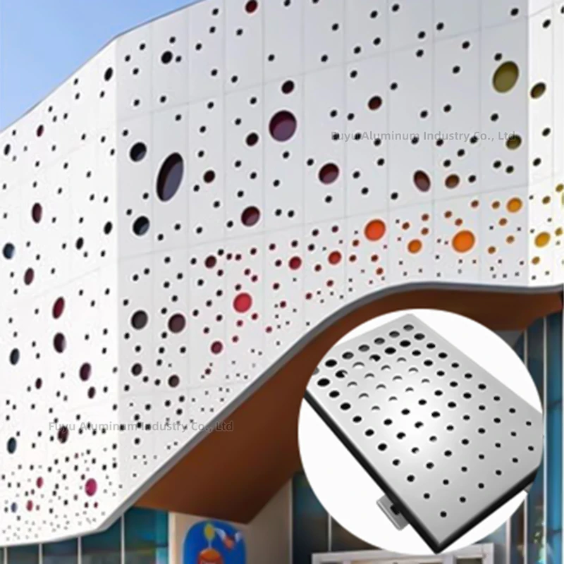 Decorative Metal Facade Cladding Wall Panels Customized Perforated ...