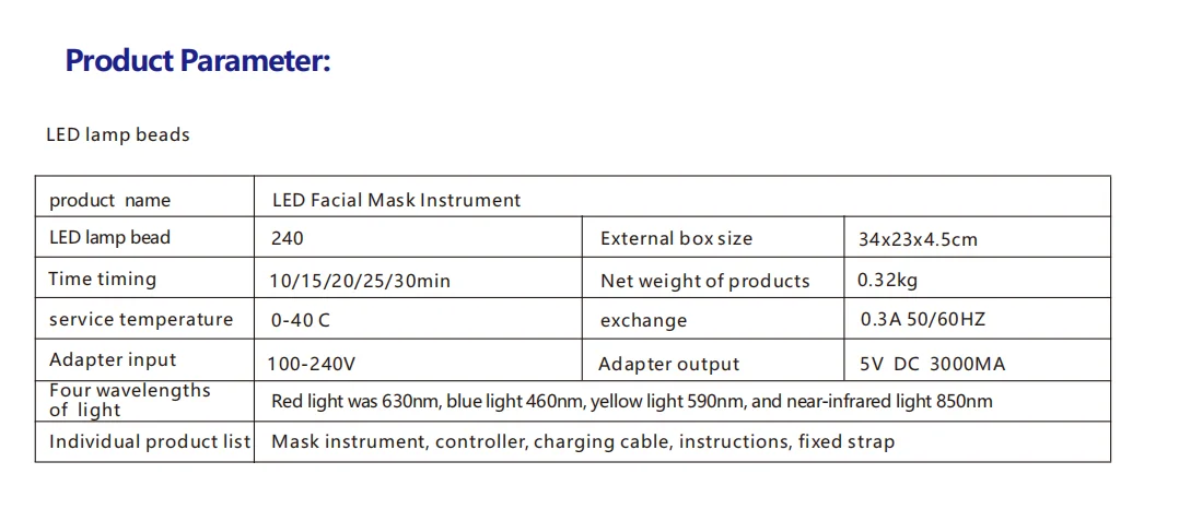 Soft Portable LED Facial Face Mask - 4 Colors for Skin Care