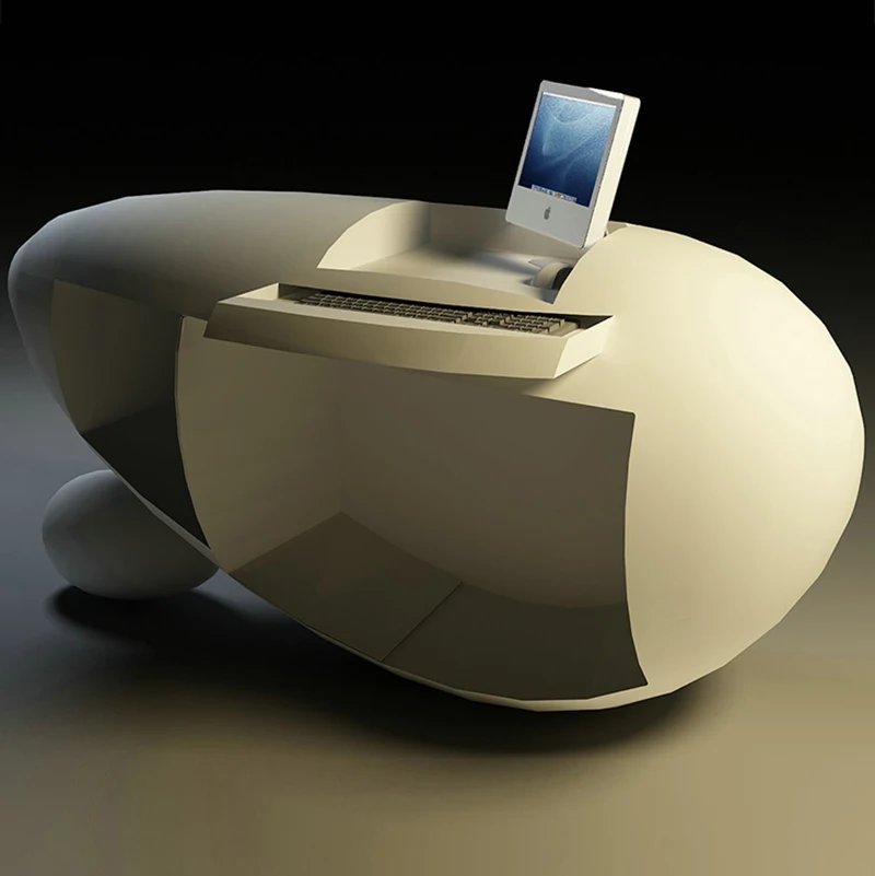 Q001 Modern Desk - Fiberglass L Shaped Office Furniture