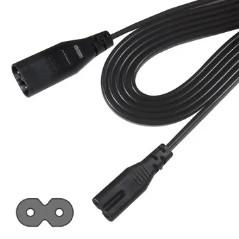 125v Iec C8 To Iec C7 Male To Female 12ft Pc Ac Power Cords & Extension ...