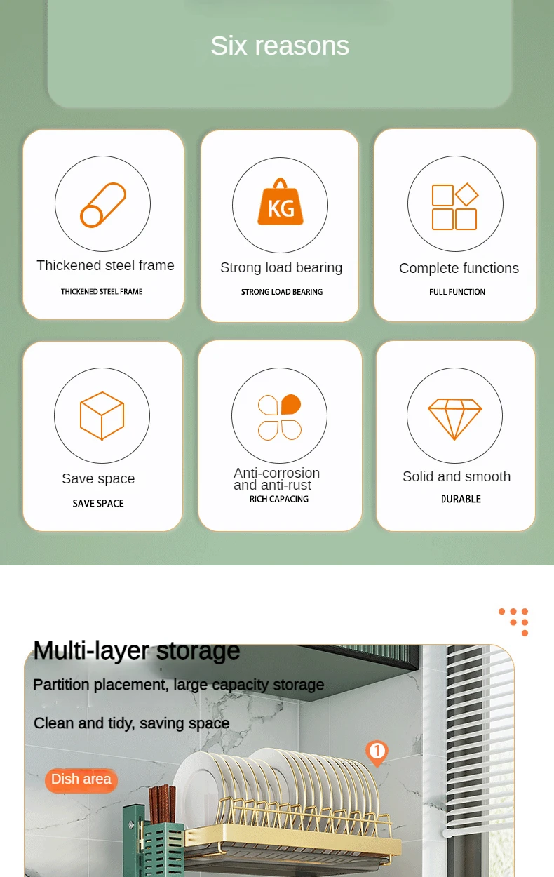 Kitchen Snap-on Adjustable Multi-function Storage Rack Cutlery and ...