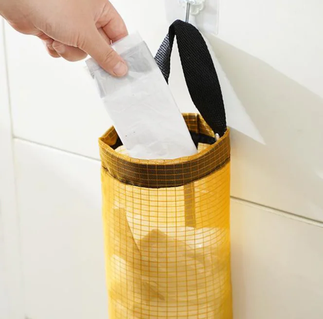 Plastic Wall Mount Grocery Bag Holder Dispenser Garbage Organizer ...