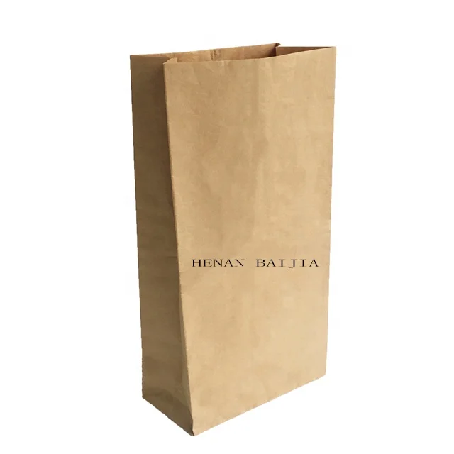 25kg Kraft Paper Flour Bag Corn Sack Paper Flour Powder Packaging Bag ...
