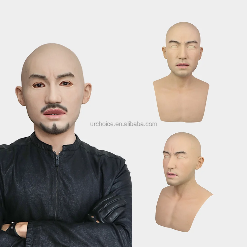Realistic Silicone Male Mask Real Silicon Young Man Head for Human Face ...