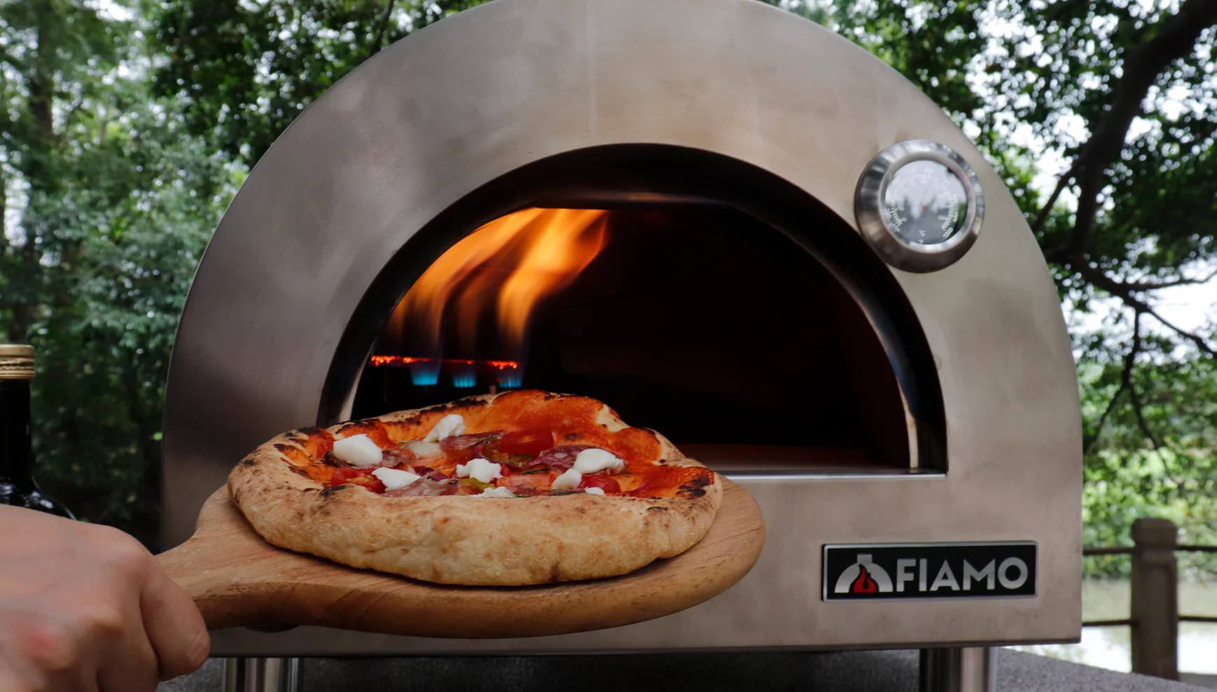 FIAMO MINI Countertop Two Layers Ceramics Clay Pizza Oven