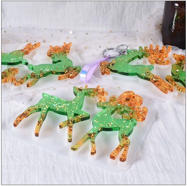 Christmas Elk Deer Antlers Silicone Resin Molds DIY Christmas Deer ...