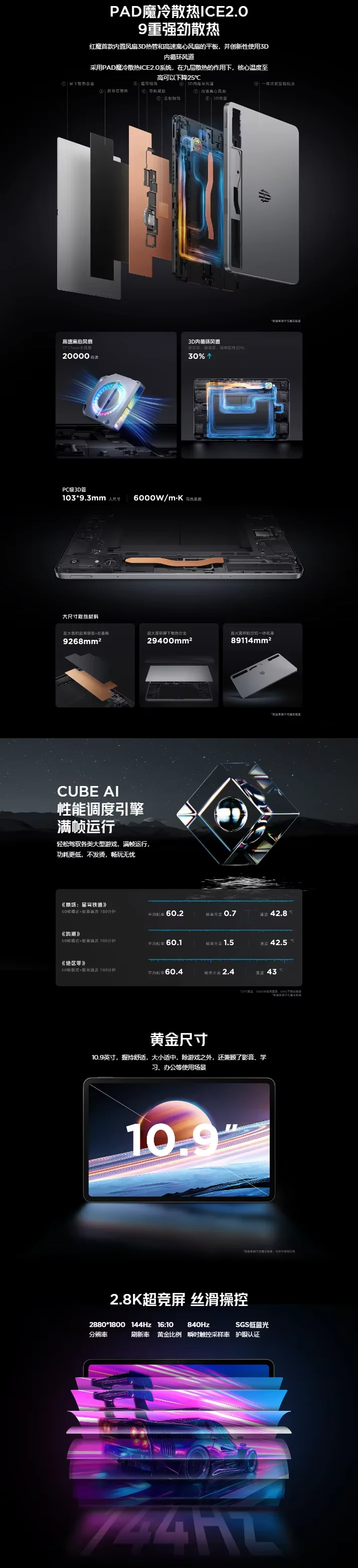 Nubia Red Magic Redmagic Pad Pro Tablet - 10.9" 144hz