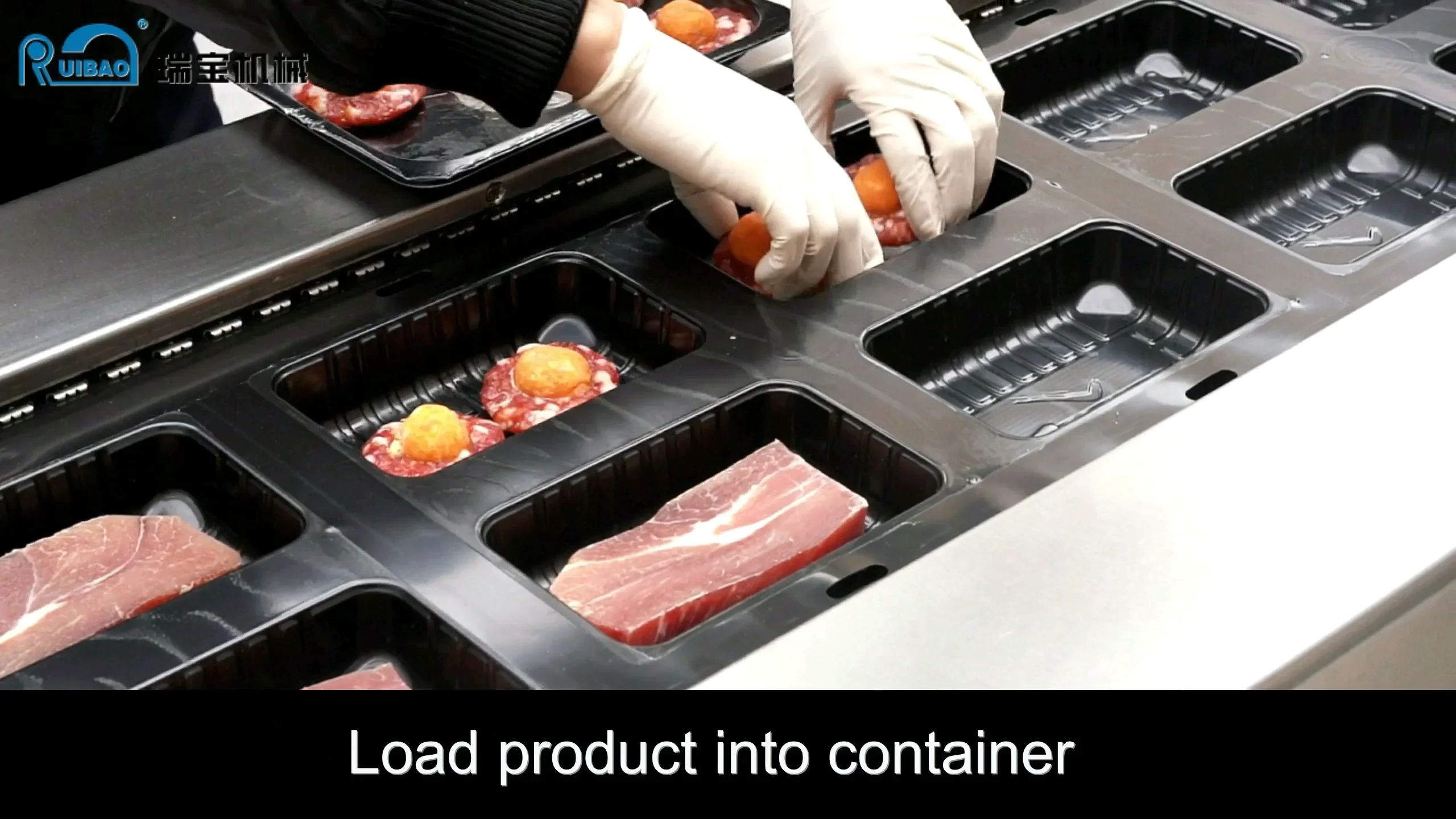 Sausage Thermo Form Vacuum Packaging Machine Automatic Tray Sealer For ...