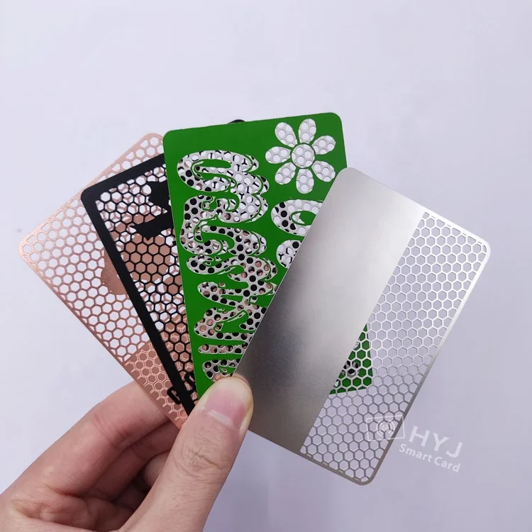 Custom Engraved Logo Metal Grinder Card - Business Card Size