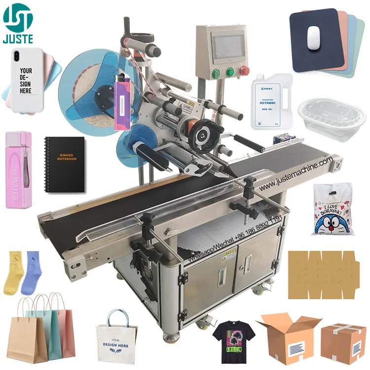 Small Flat Surface Label Applicator Horizontal Plane Top Labeling ...