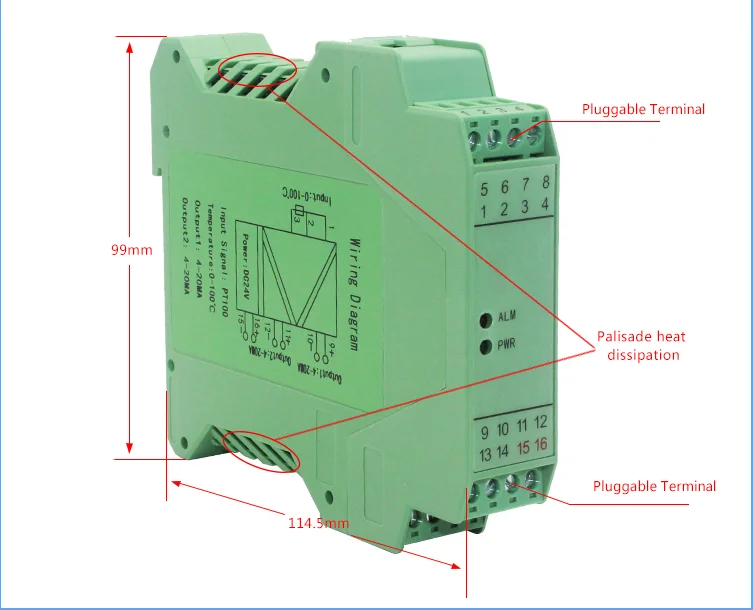 Rtd Pt100 Temperature Transmitter Signal Isolator Signal Converter For Temperature Sensor - Buy ...
