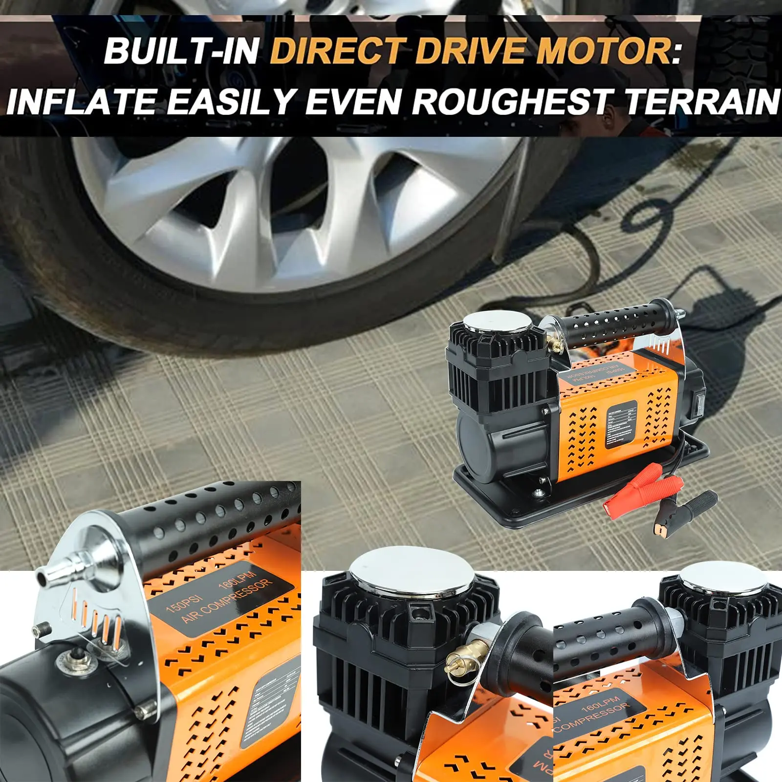 Portable Accessories Inflator Pressure Tire Compressors Bus Car Air ...