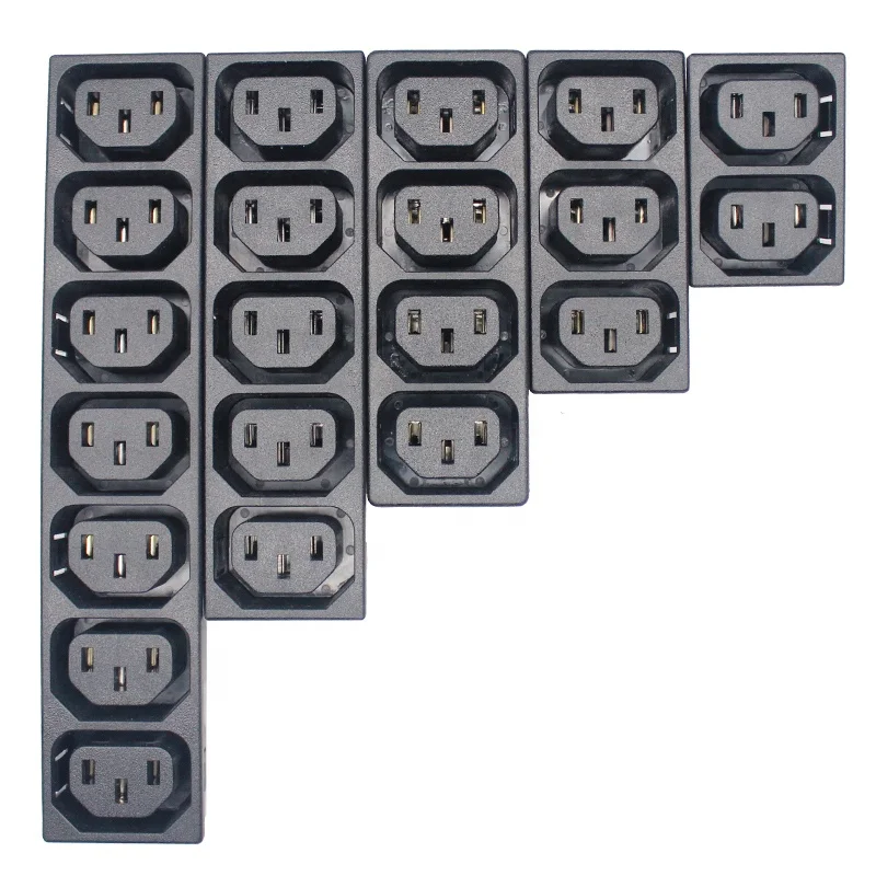 IEC 60320 C13 Snap-in Wall Socket for UPS PDU Power Inlet