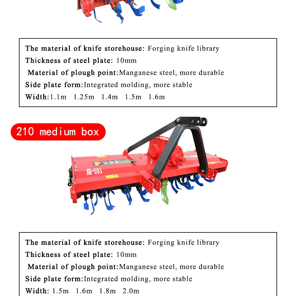 Rotary Tiller, Plough, and Harrow - High Productivity Tools