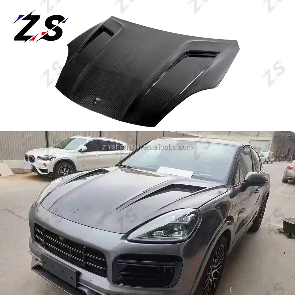 Carbon Fiber Front Bumper Engine Hood Upgrade to T Style Bonnet For ...