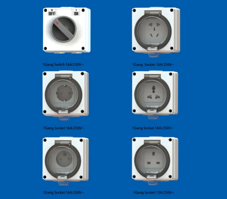 IP66 Weather-Proof Wall Socket & Switch - 16A, IK08, EESS GCC