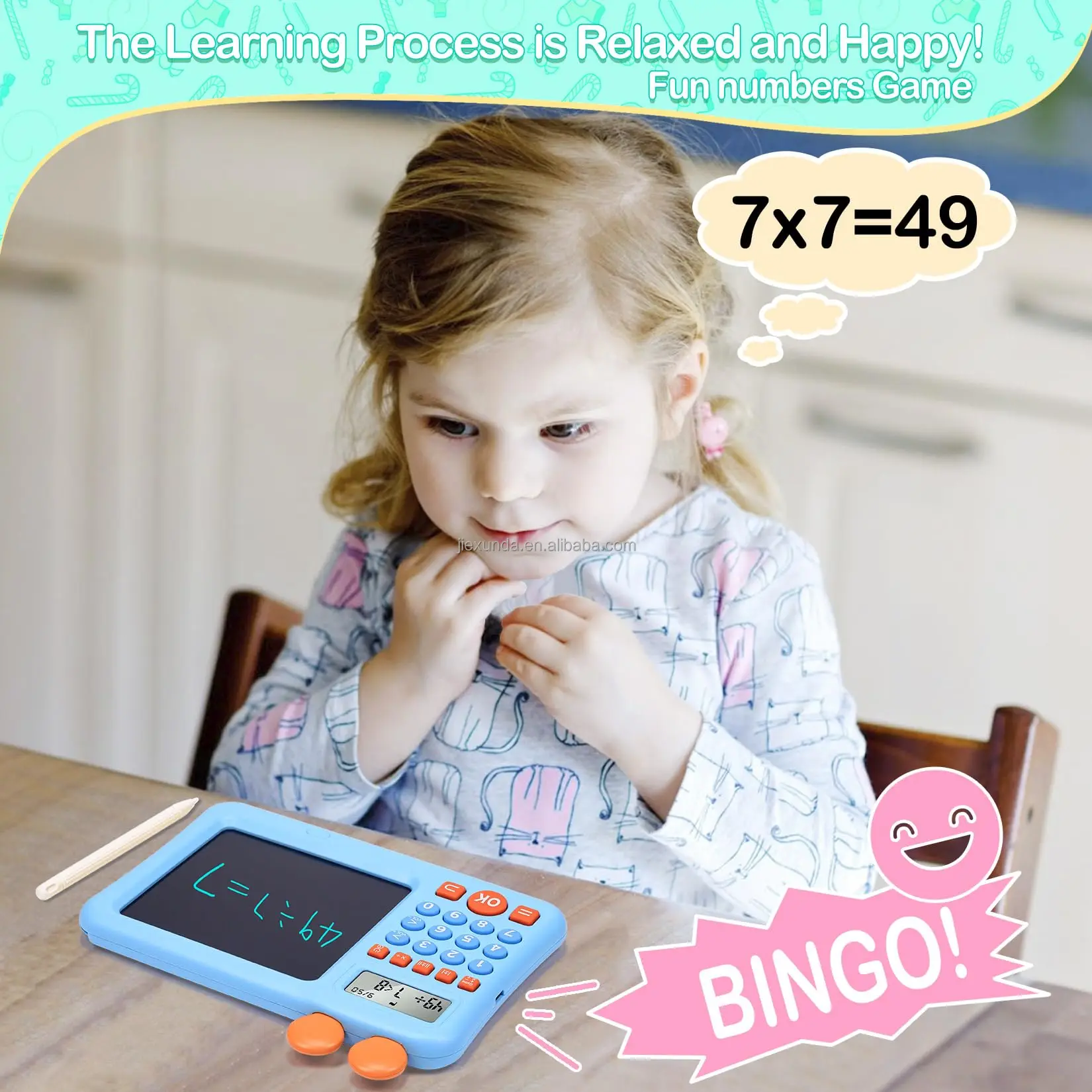 Kids Toy Learning Math Numbers Math Training Game Machine Writing Board ...