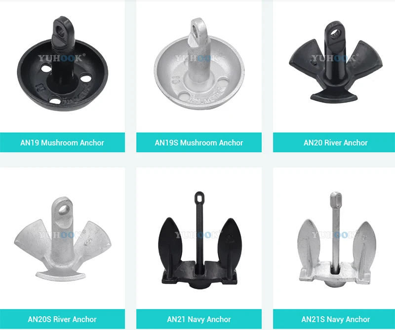 Mushroom Anchor Kit Black Pe Vinyl Coated Marine Anchor Fishing Yacht ...