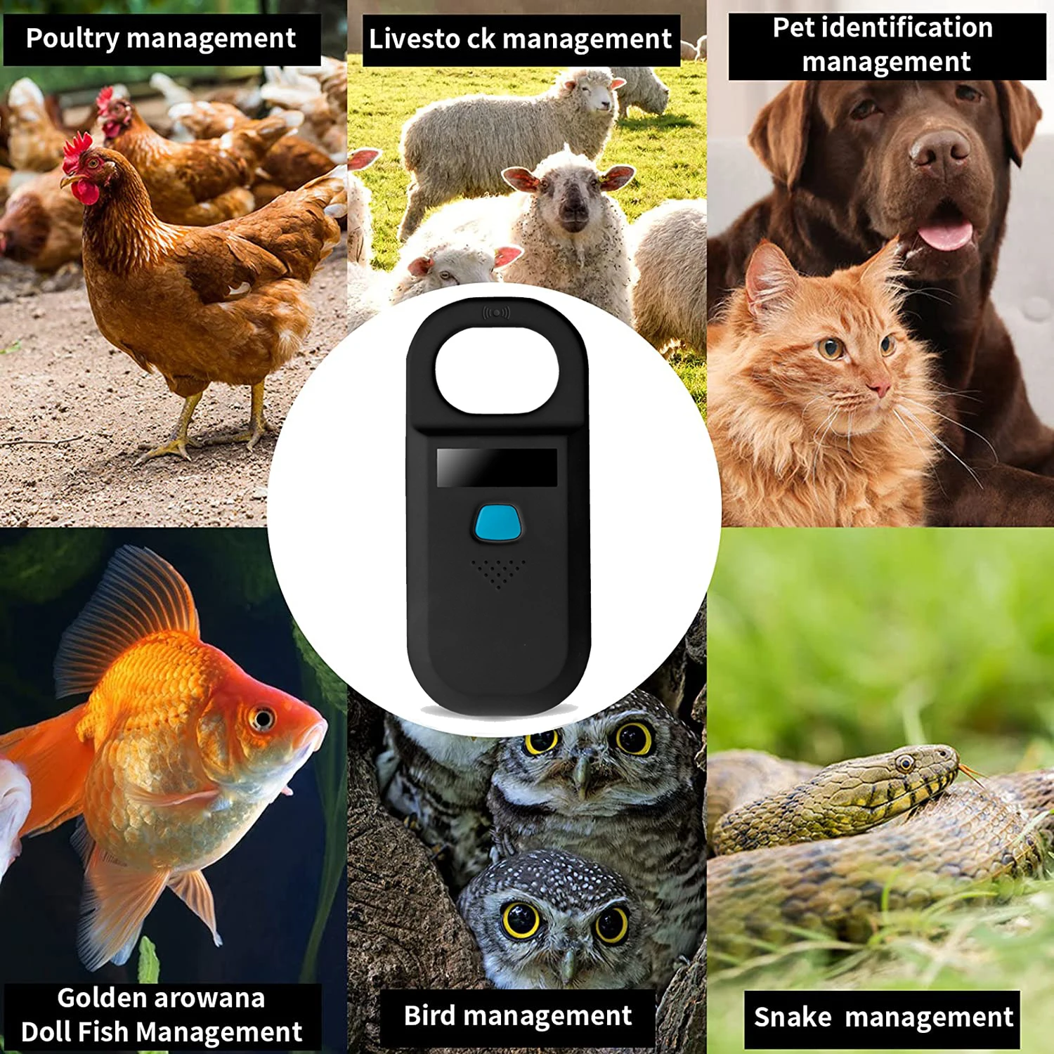 Cmrfid Dog Cat Pet Scanner Rfid Tag Reader 134.2khz Fdx-b Iso11784/5 ...