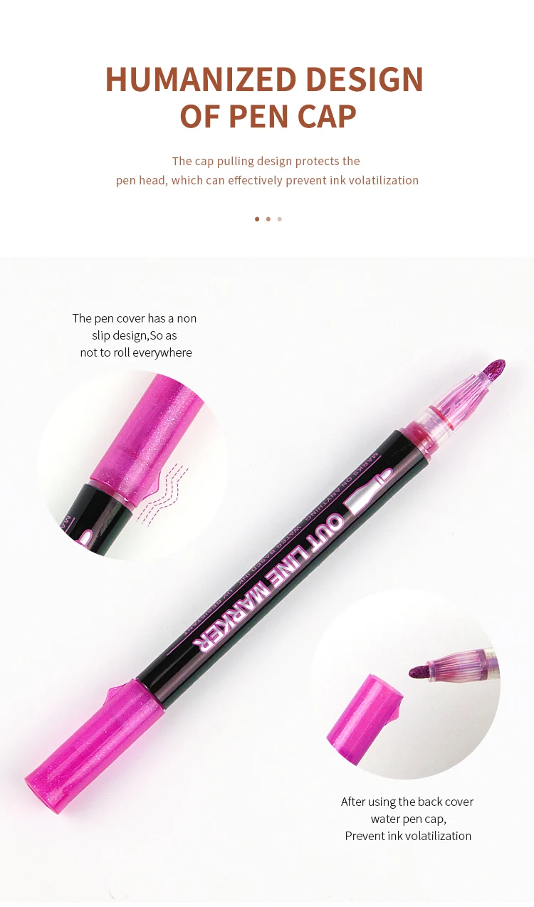 Metallic Stifte - Bestdi Outline Pen - Double Outline Markers