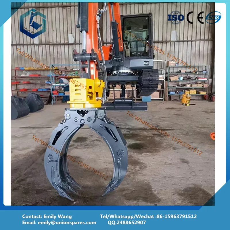 Hydraulic Rotating Wood Log Grapple Saw For 6ton 7ton 8ton 9ton ...