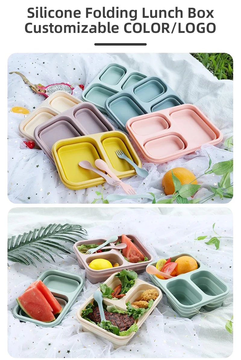 Customisable Unique Square Salad Leakproof Kids Bento Lunch Box Cute ...