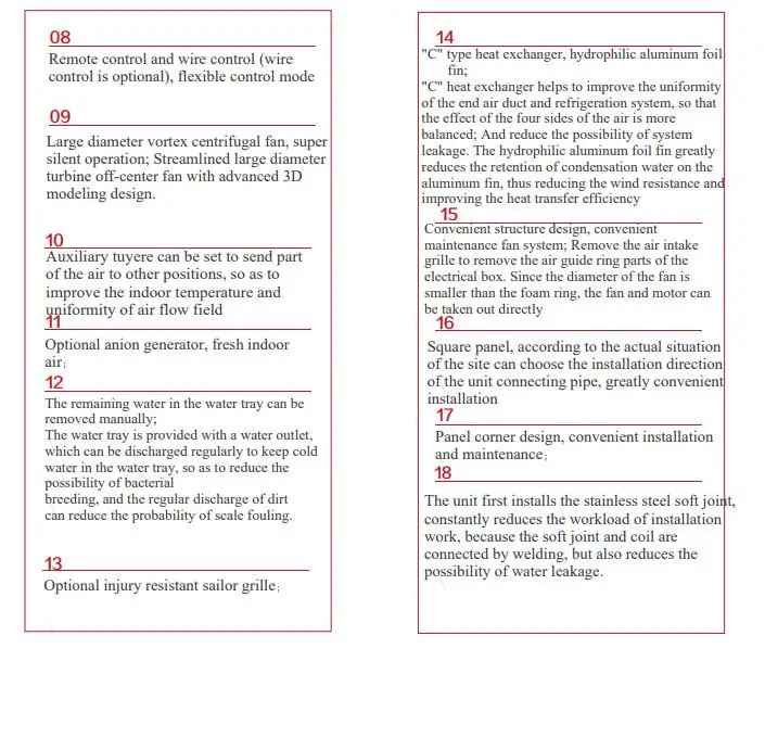 New Fan Coil Units Ac Fcu Ceiling Mounted Cassette Type Chilled Water ...