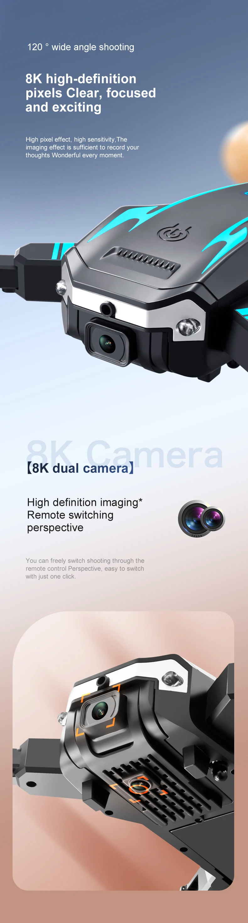 2025 prosumer indoor S6 Drone 4k Dual Camera Optical Flow WIFI ...