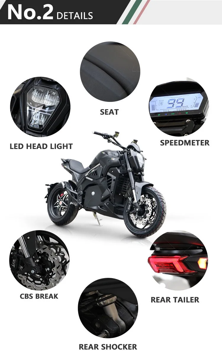 2025 Wuxi Factory High Power Ducati Diavel Electric Motorcycle for Adults