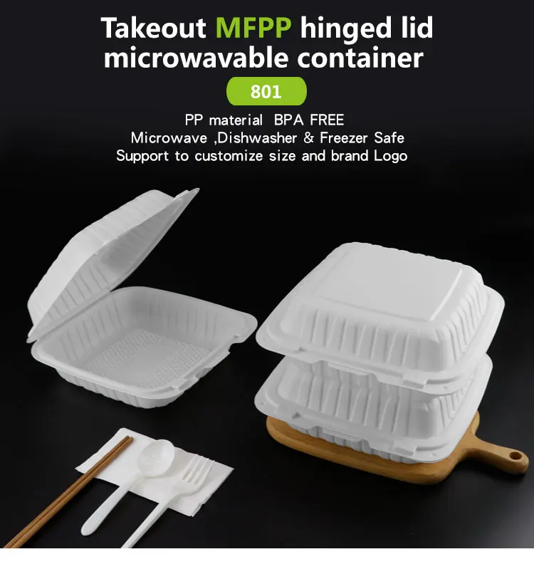 Eco-Friendly Takeout Disposable Food Containers Mfpp 3 Compartment ...
