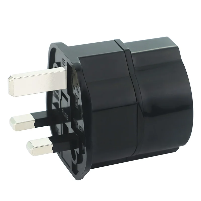 EU France Paris 2 Pin UK 3 Pin Plug 16A 250V AC Fused Brass Universal ...