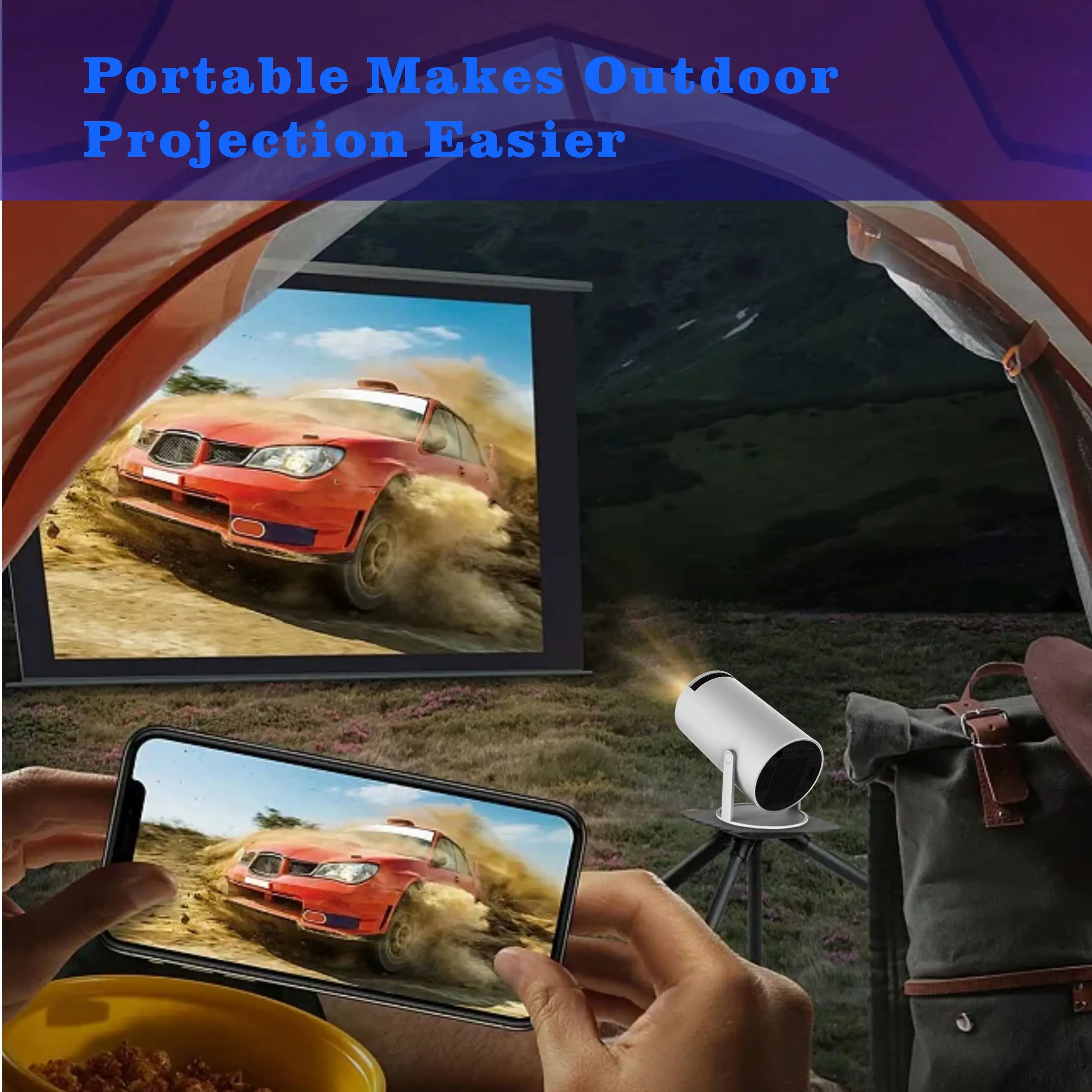 New Hy300 Smart Portable Projector Quad Core Android 11 Dual Wifi Lcd ...