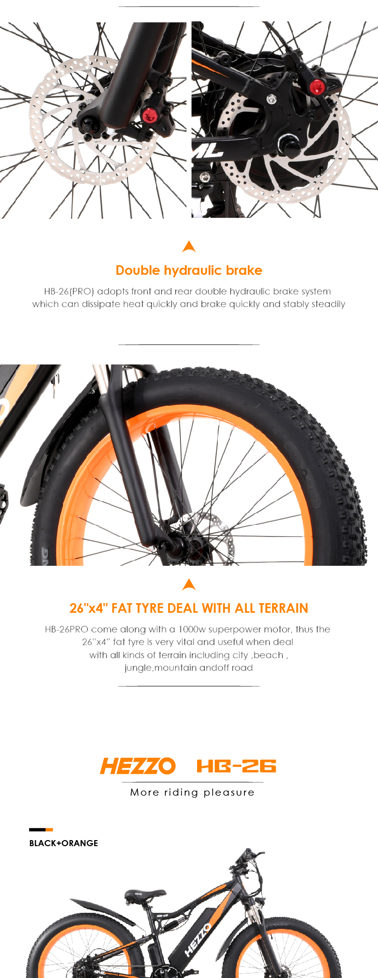 2023 Hezzo Eu Us Warehouse Electric Bicycle Powerful 1000w 48v ...