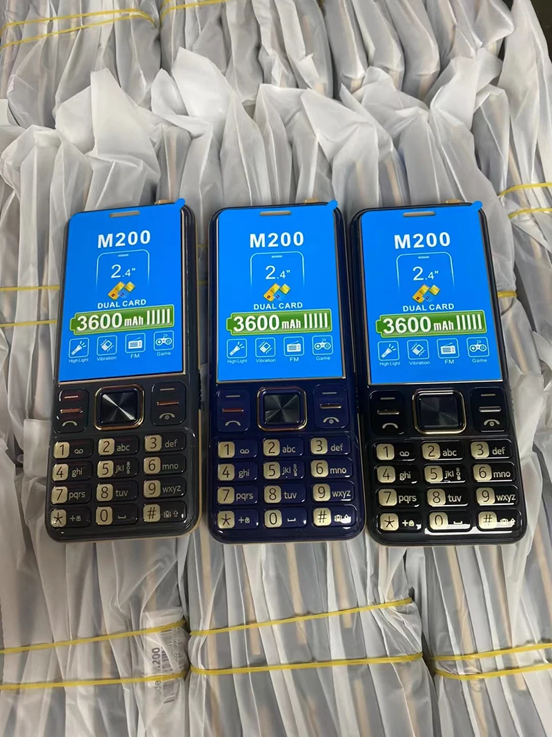 M200 GSM 2G BAR Phone - Dual SIM, Big Keys, & MP3 Recorder