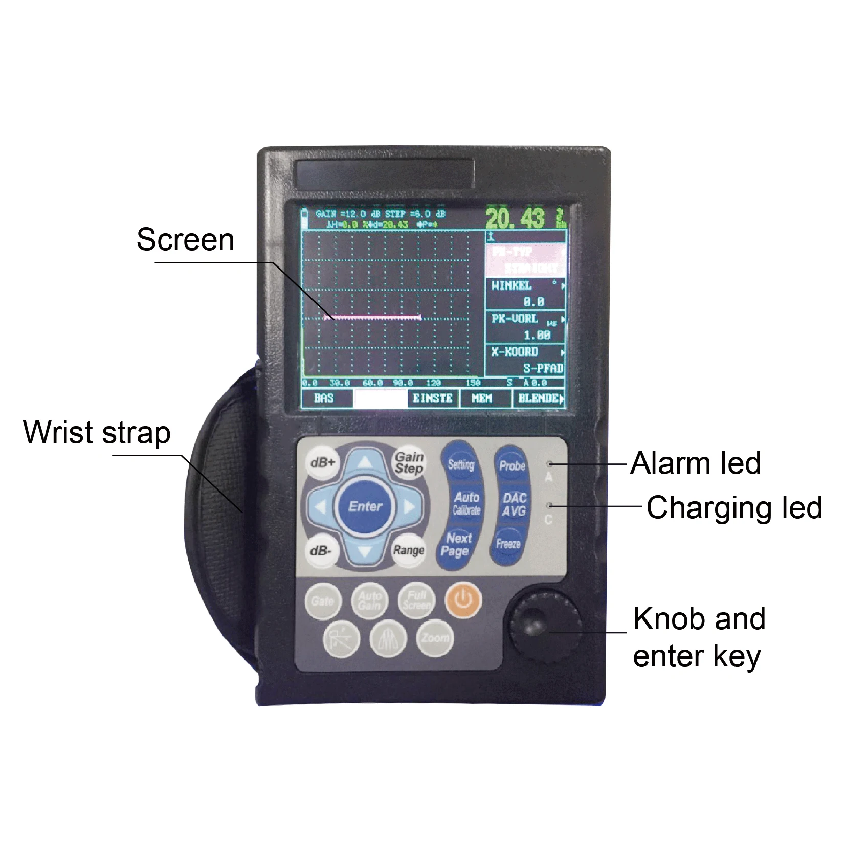 Digital Ultrasonic Flaw Detector - 10 Hours Portable NDT