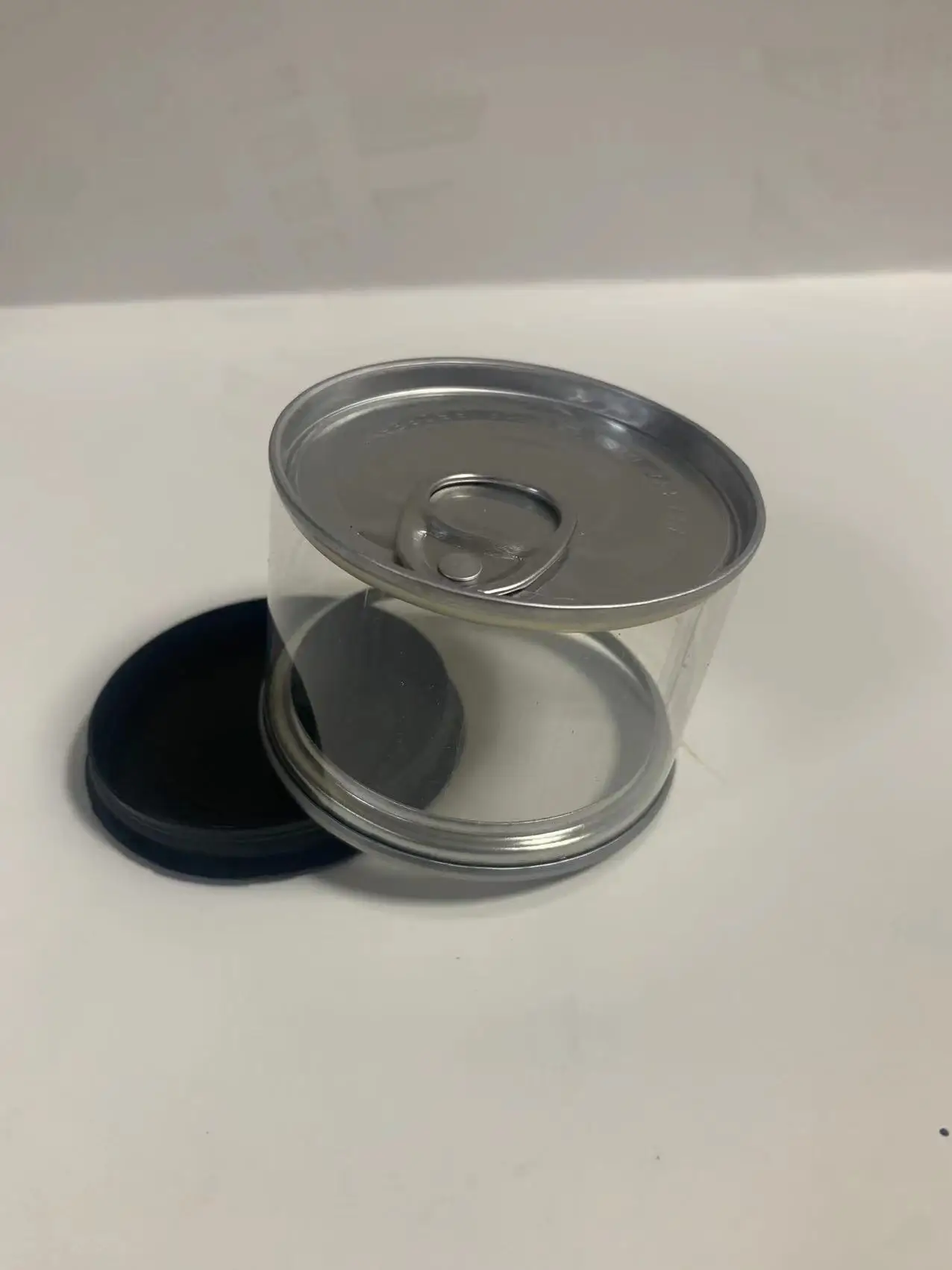 Press in Tuna Cali Cans 3.5g Self Seal Tuna Tins with Black Lids Stash Tins