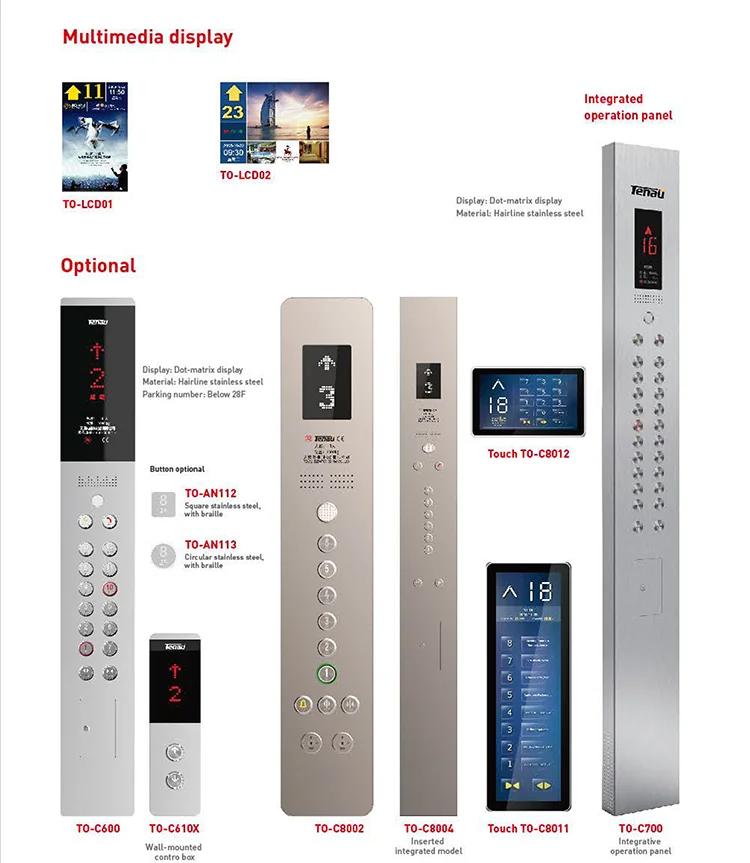Elevator Glass Touch COP LOP - Modern Control Panel